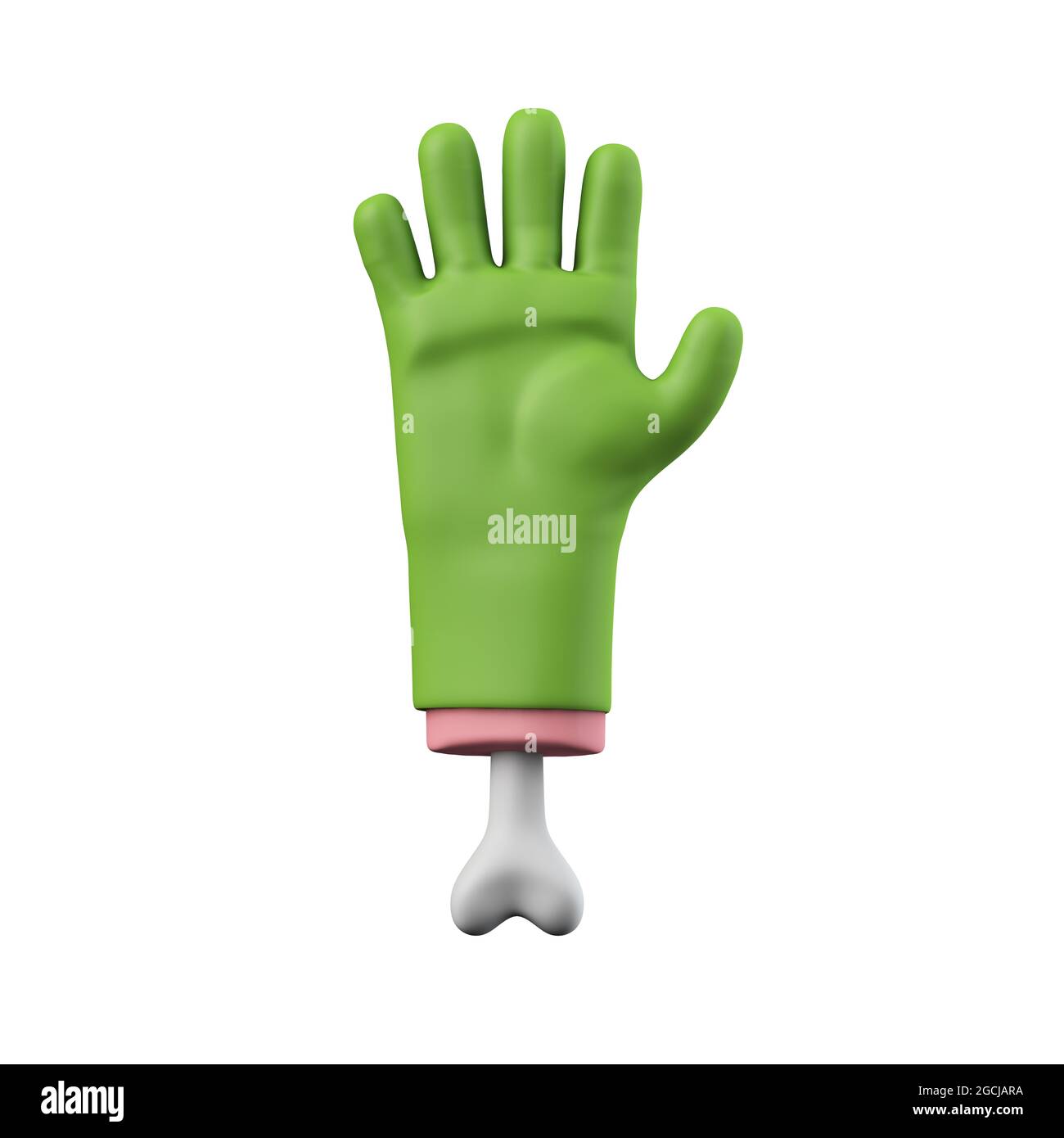 Cartoon creepy halloween green monster hand. 3D Rendering Stock Photo ...