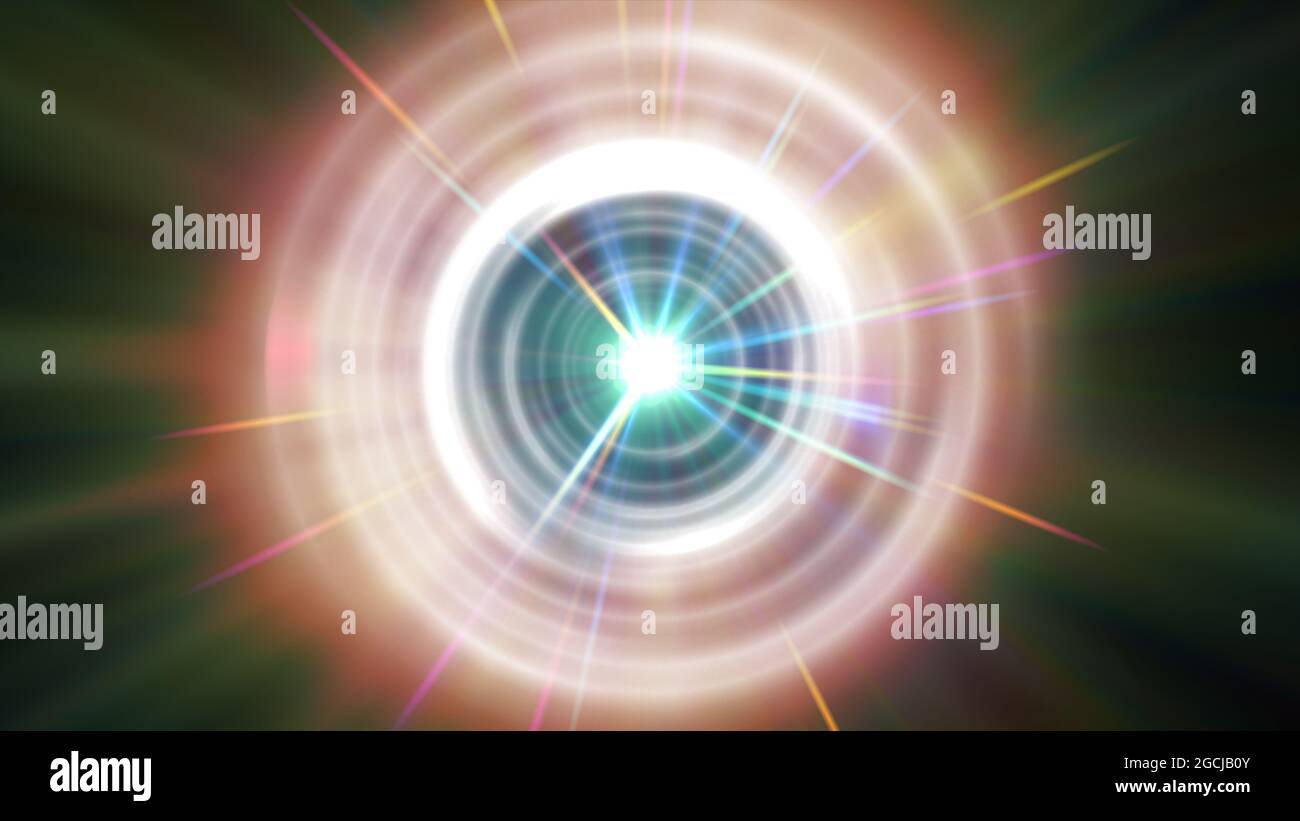 rings light ray Orb neon ray light illustration Stock Photo - Alamy