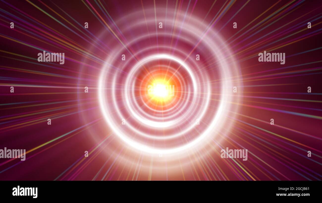 rings light ray Orb neon ray light illustration Stock Photo - Alamy
