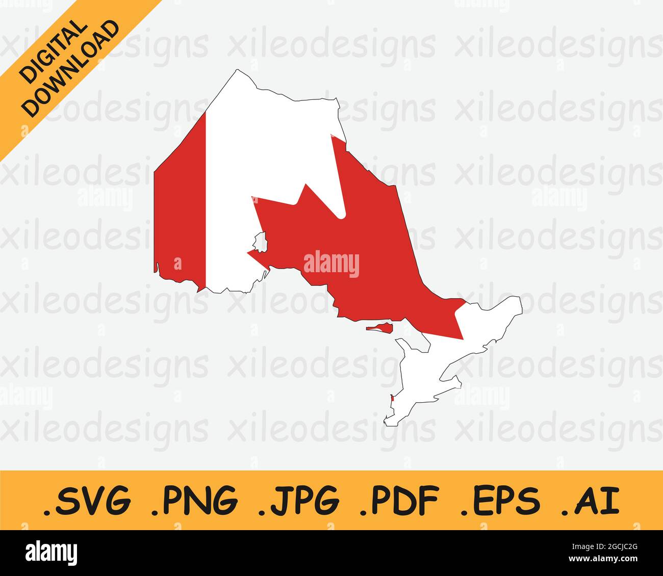 Border of ontario Stock Vector Images - Alamy