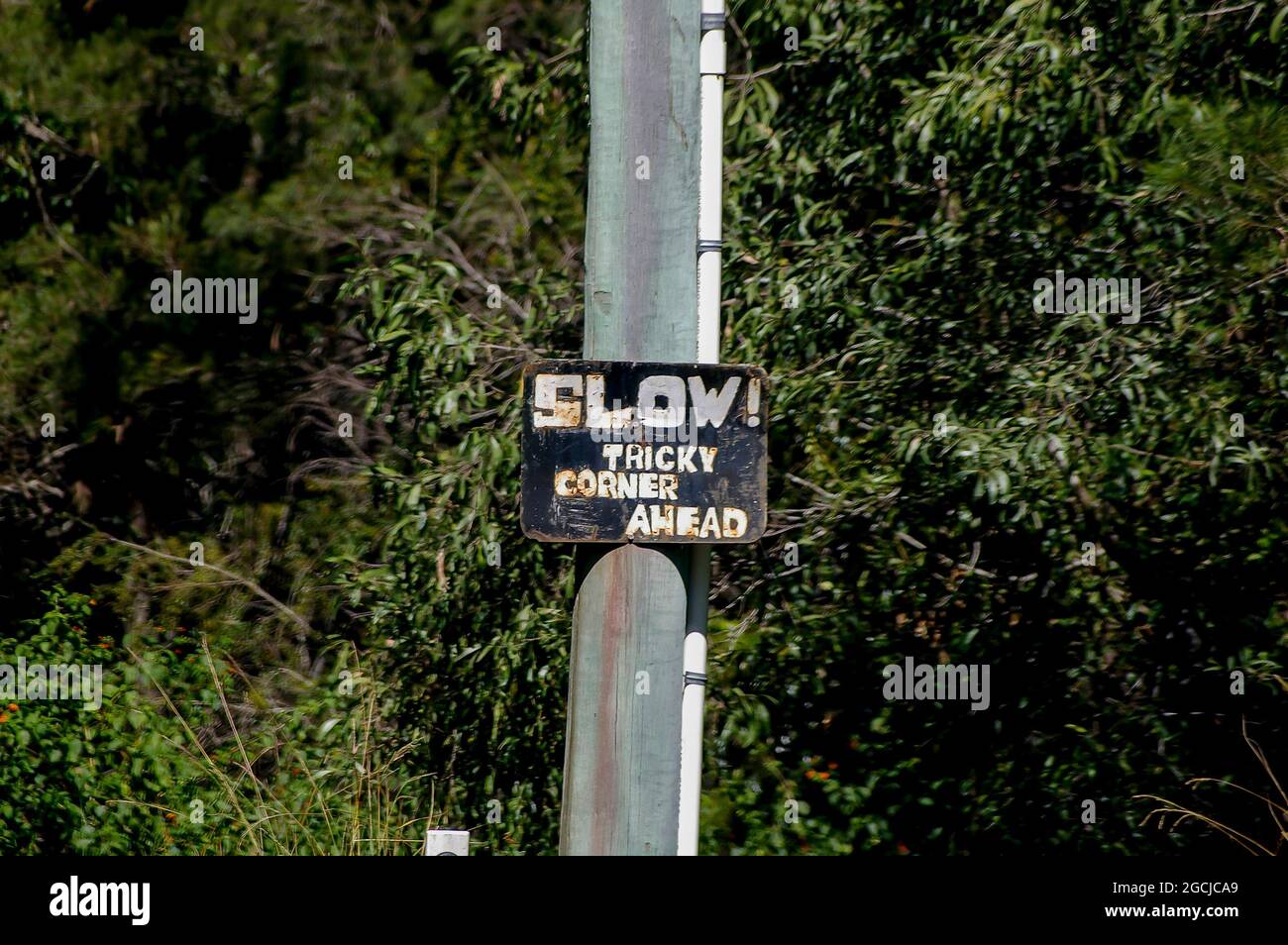 Warning sign on power pole hi-res stock photography and images - Alamy