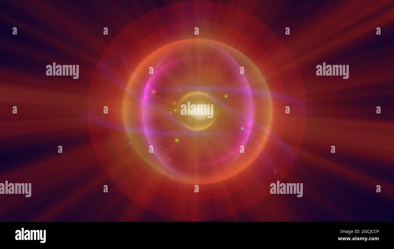 atom light ray glow abstract, 3d render illustration Stock Photo - Alamy
