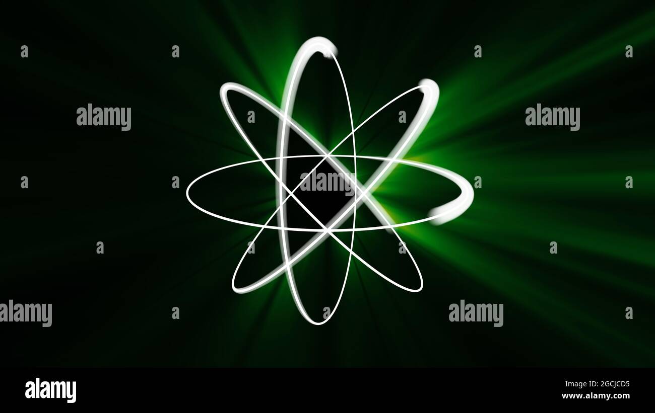 atom abstract light model, 3d illustration render Stock Photo - Alamy