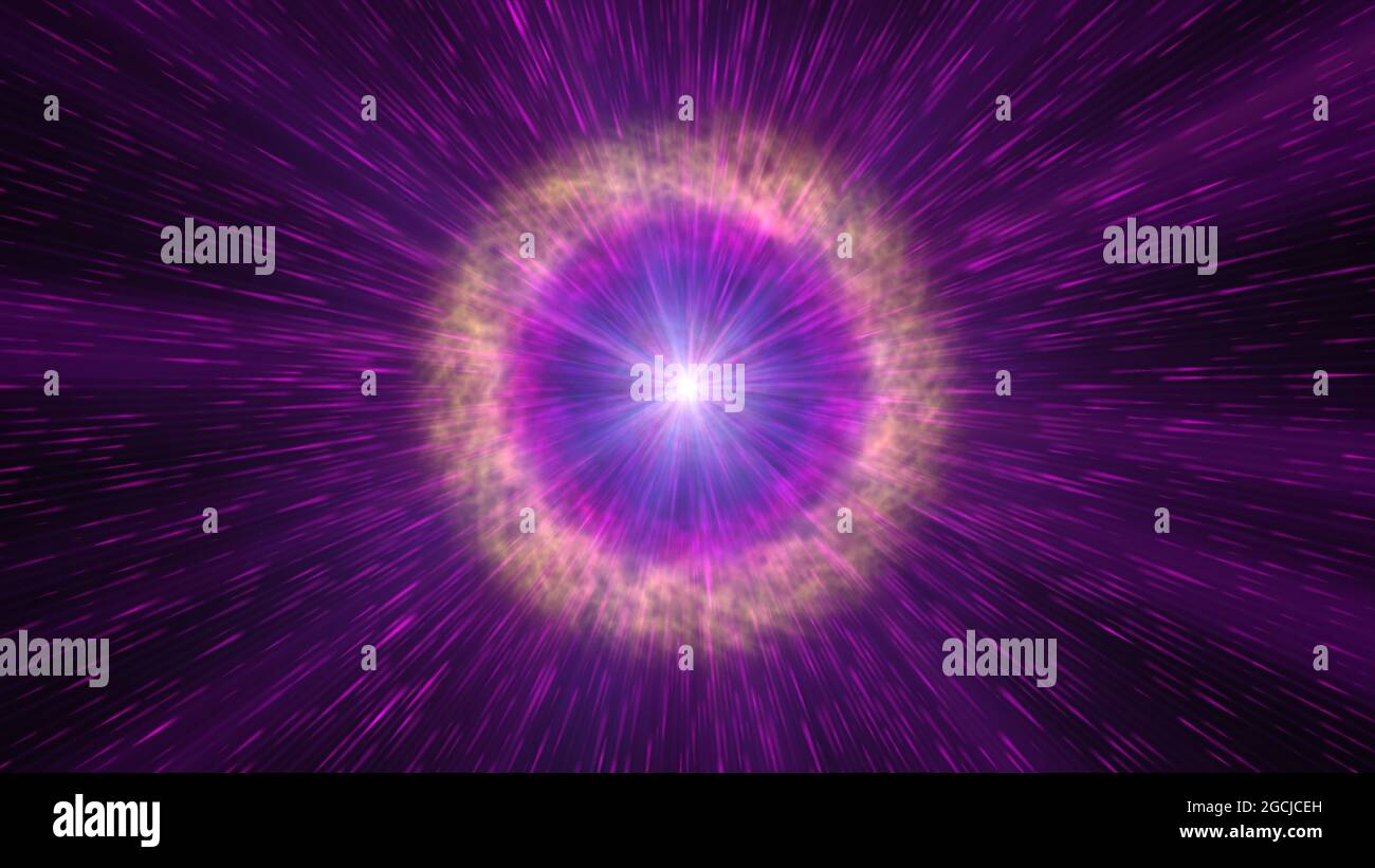 Pulsar star light in space, illustration abstract Stock Photo - Alamy