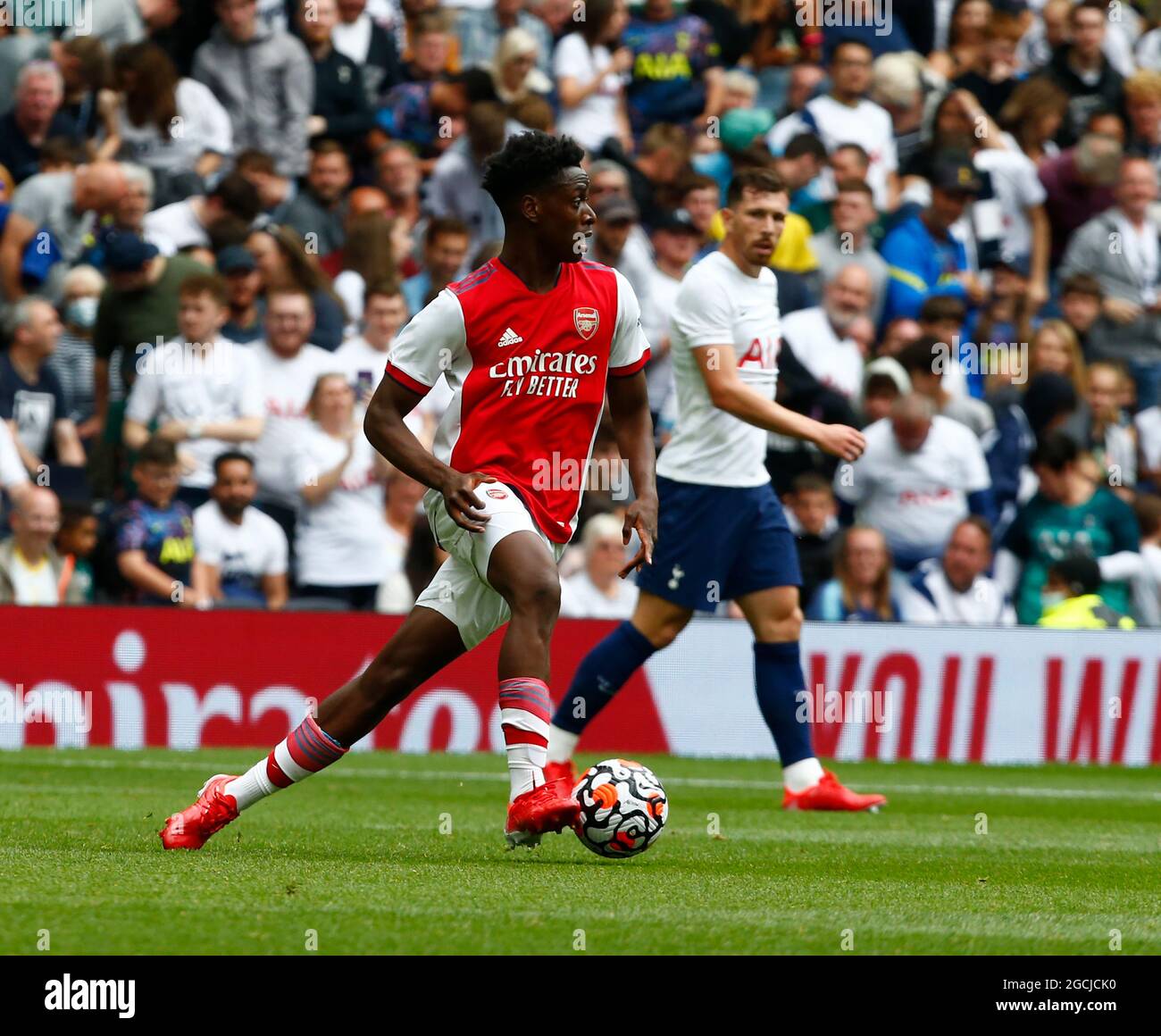 London, England - August 08:Albert Sambi Lokonga of Arsenal during The ... London, England - August 08:Albert Sambi Lokonga of Arsenal during The ...