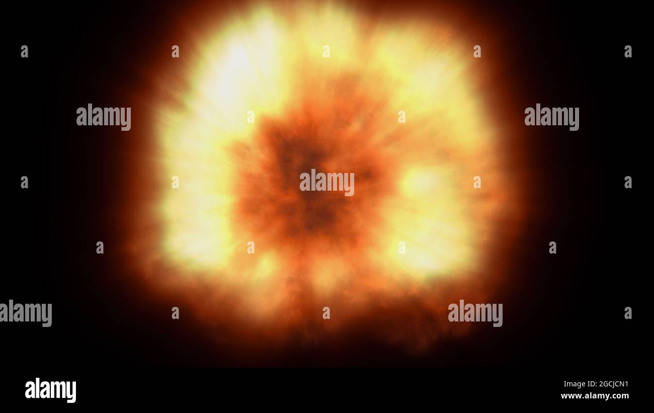 fire flame explosion in space, abstract illustration Stock Photo - Alamy