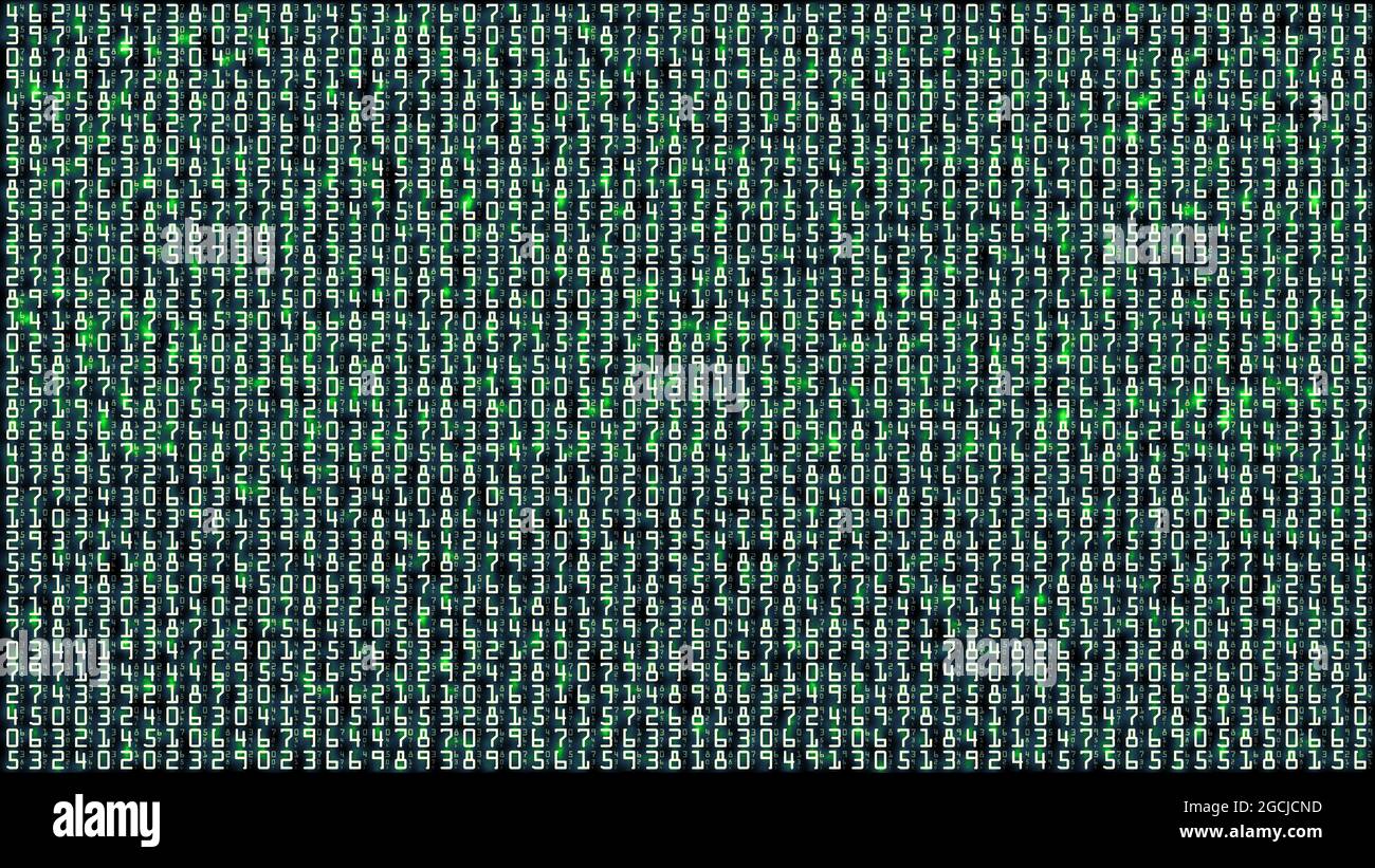 Digital number abstract background. Information code illustration Stock ...