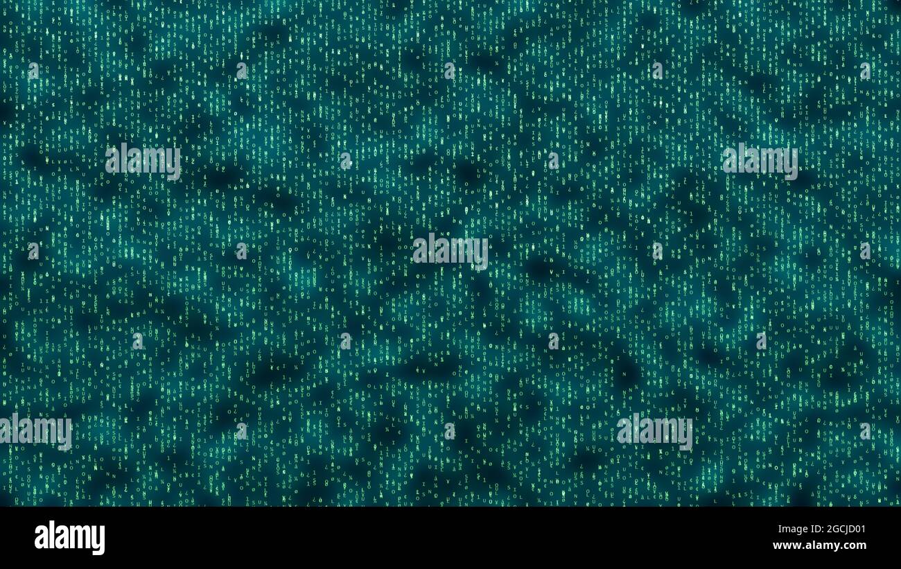 digital binary symbols like matrix style illustration background Stock ...