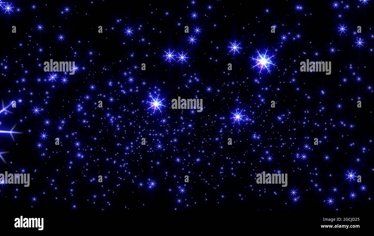 christmas snow stars light at night illustration Stock Photo - Alamy