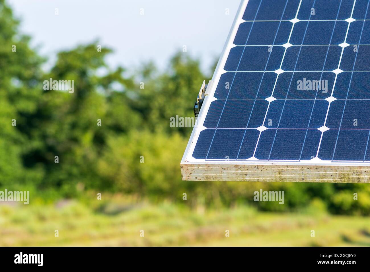 Solar panels in an agriculture green field in the countryside. Solar ...