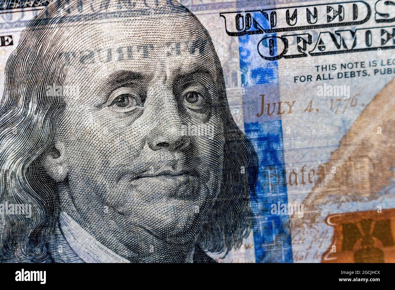 Portrait franklin on banknote hi-res stock photography and images - Alamy