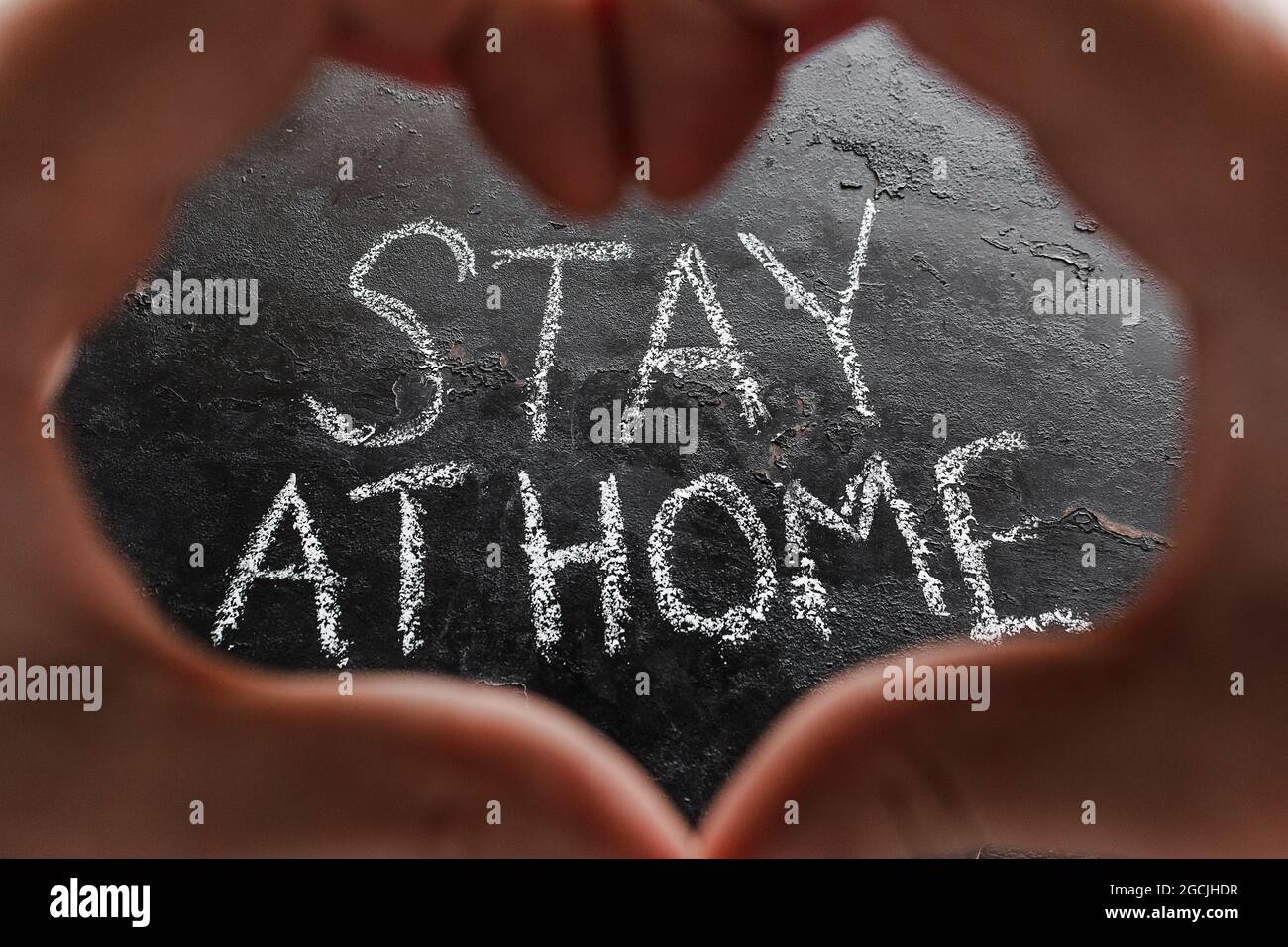 Stay home concept heart hi-res stock photography and images - Alamy