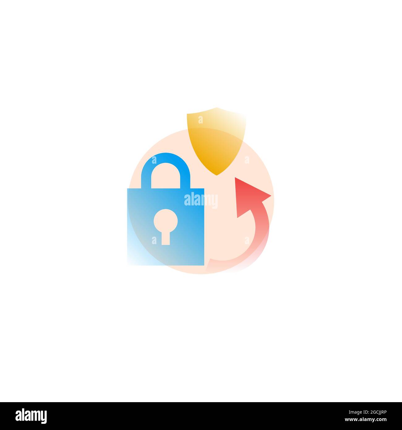Change password. Vector icon in gradient style Stock Vector Image & Art ...