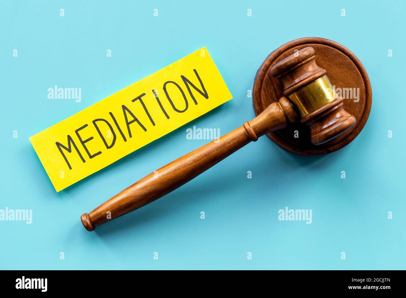 Mediation word with judge gavel. Business diplomacy conflict resolve ...