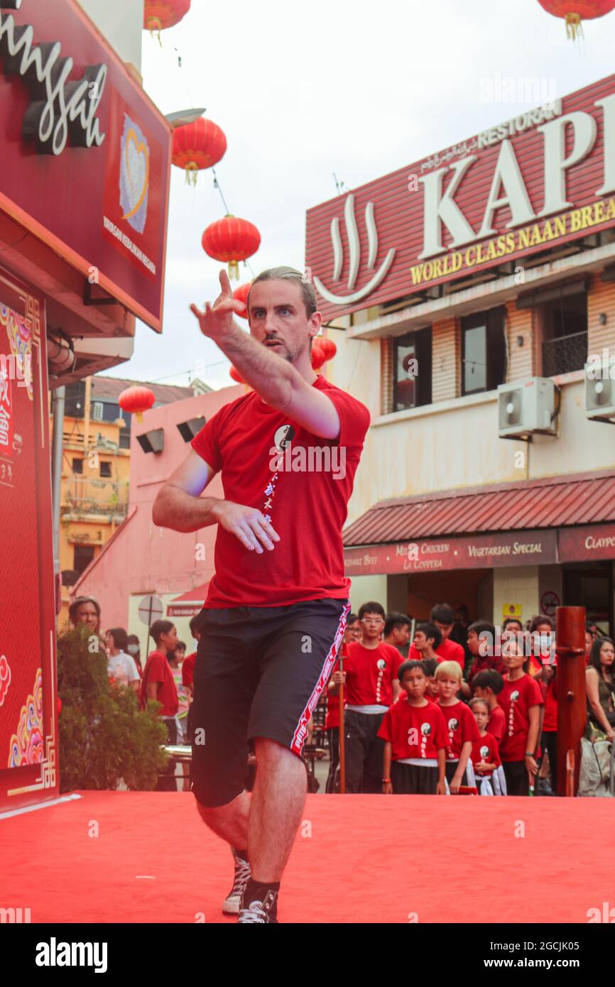 GEORGETOWN, MALAYSIA - Feb 02, 2020: A vertical shot of a traditional ...