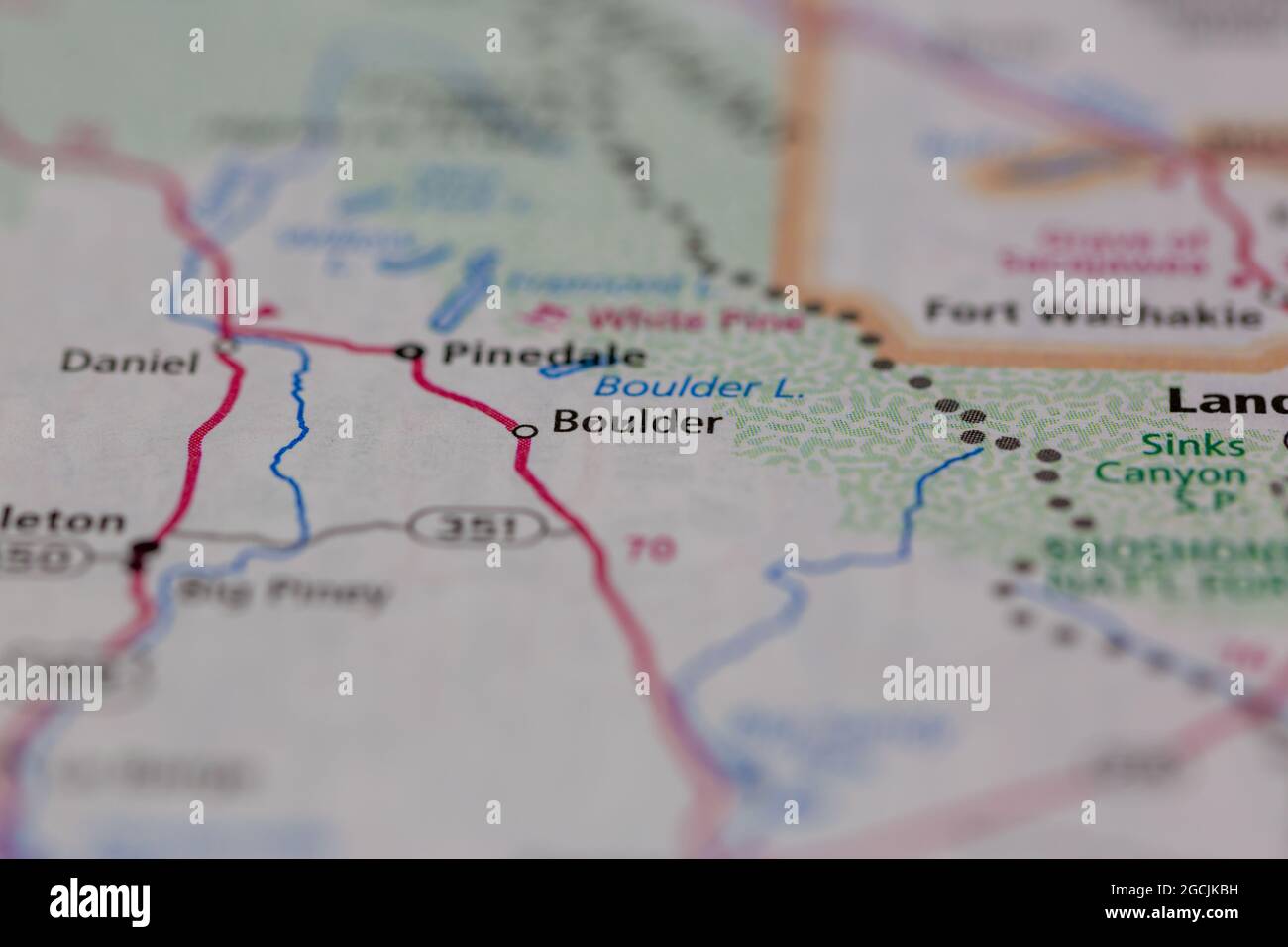 Boulder wyoming on a map hi-res stock photography and images - Alamy