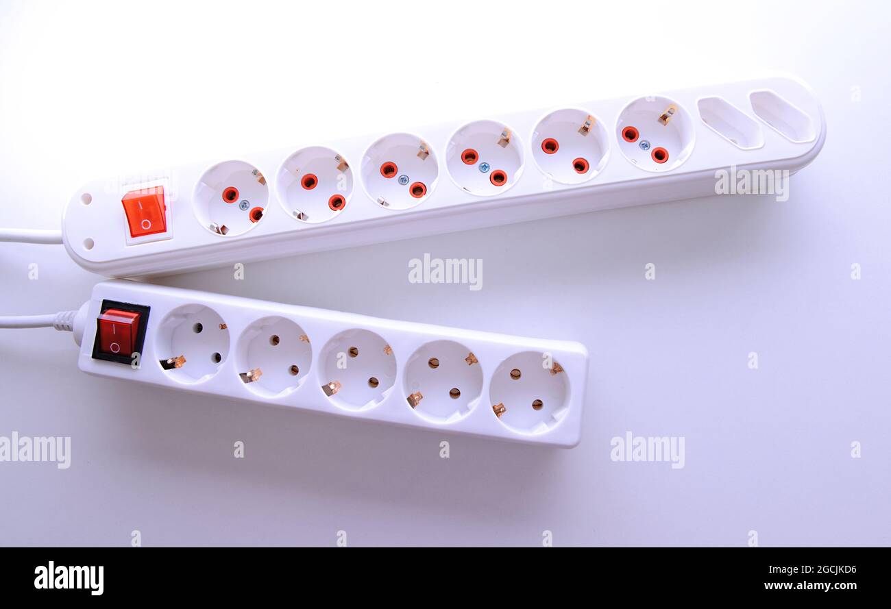 Power surges, isolated on white Stock Photo - Alamy