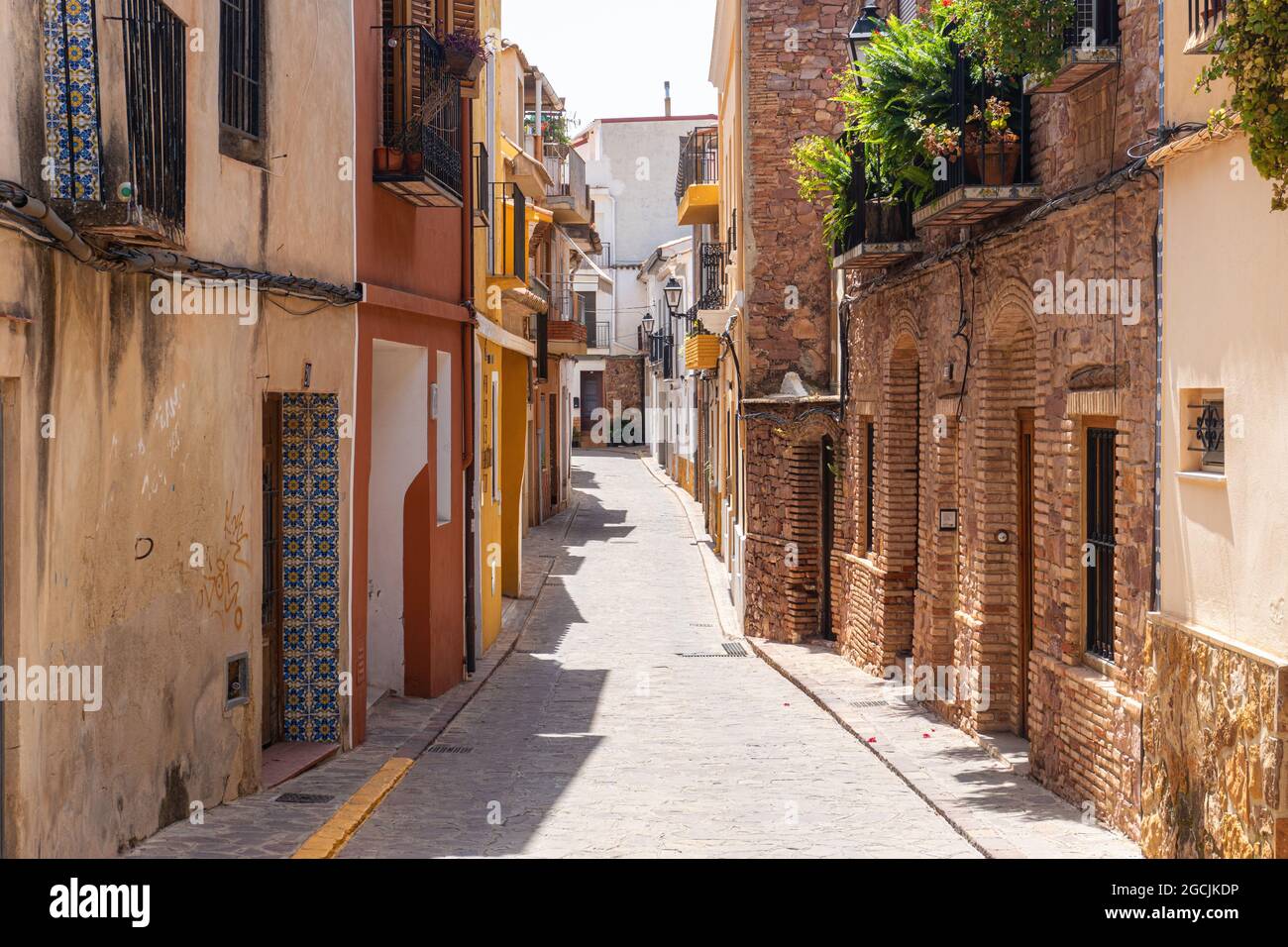 Narrow street in Serra, Valencia Stock Photo - Alamy