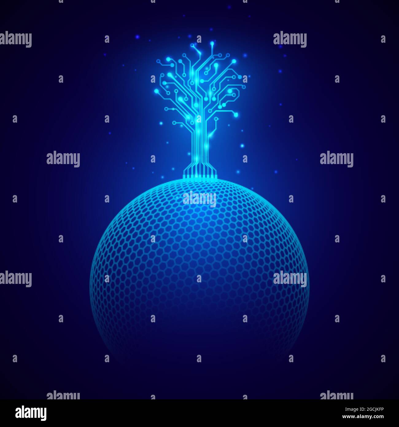 Cpu blue light on Stock Vector Images - Alamy