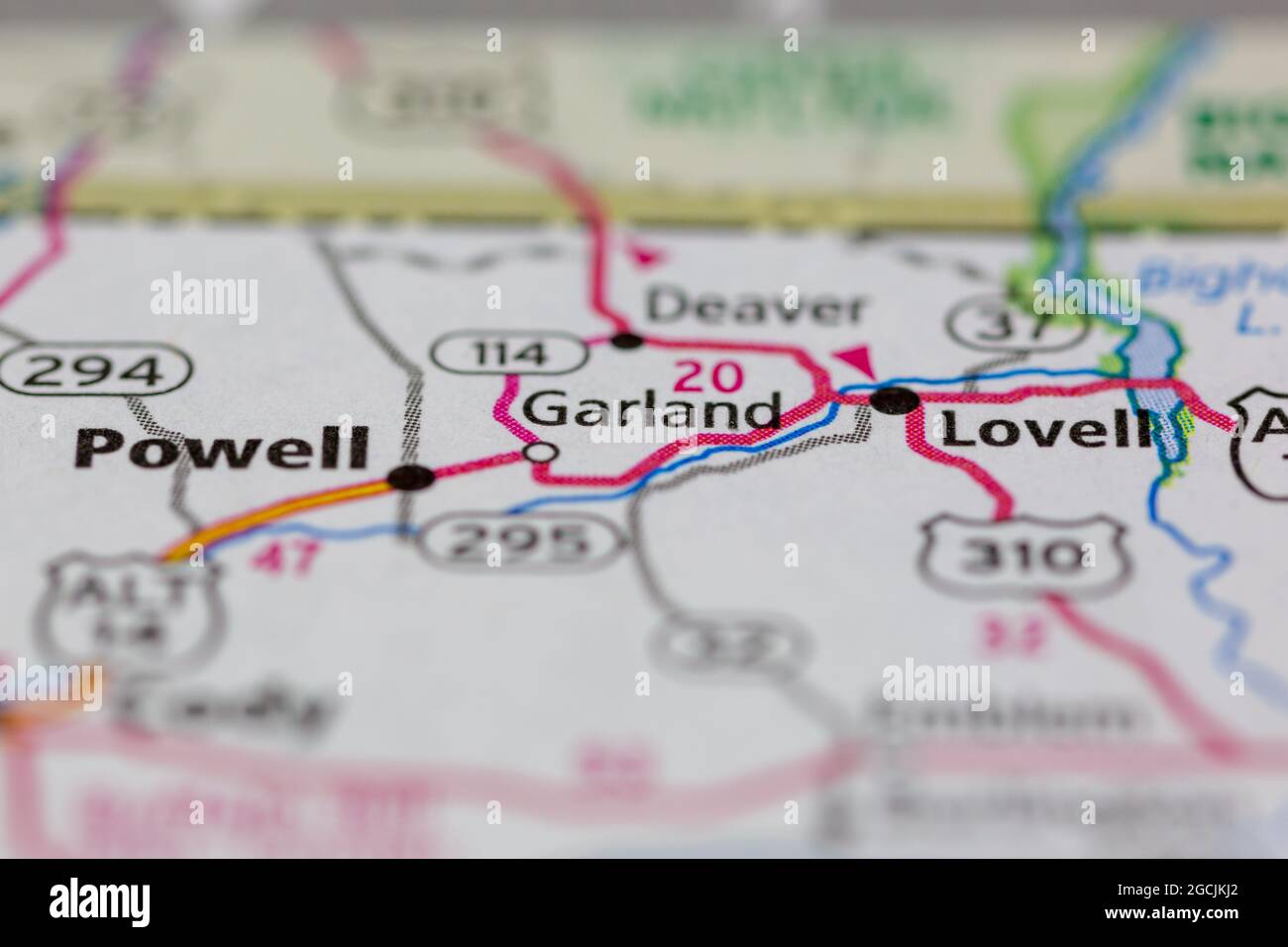 Map of garland wyoming hi-res stock photography and images - Alamy