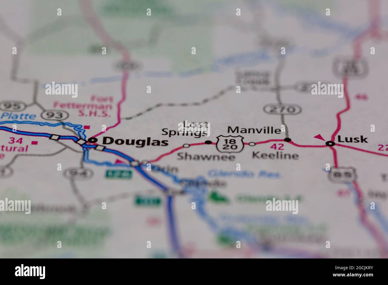 Map of lost springs hi-res stock photography and images - Alamy