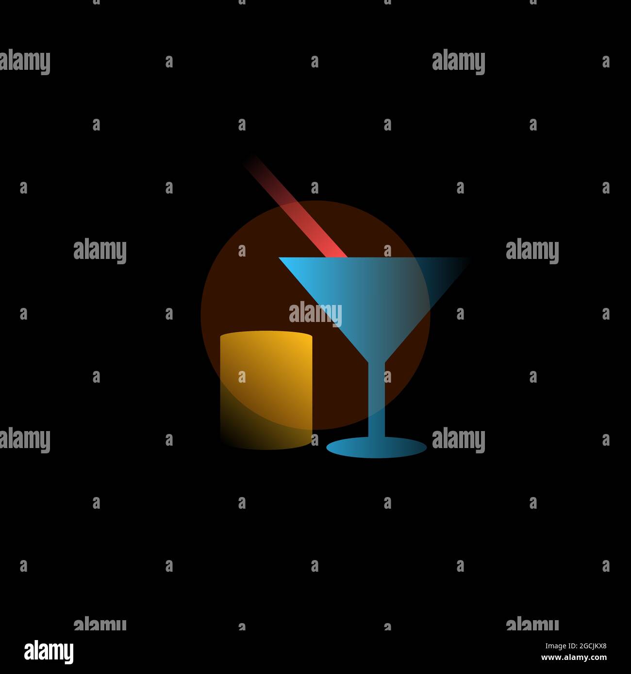 Bar. Vector icon in gradient style. Editable illustration Stock Vector ...