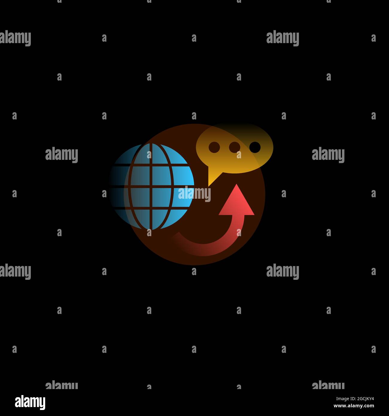 Change language. Vector icon in gradient style Stock Vector Image & Art ...