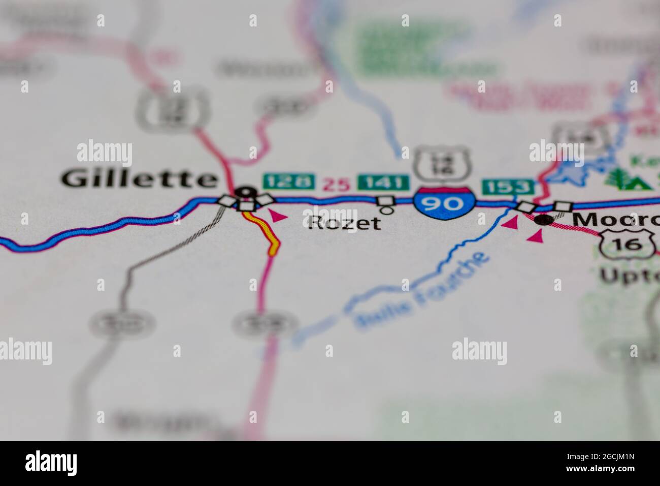 Map of rozet wyoming hi-res stock photography and images - Alamy
