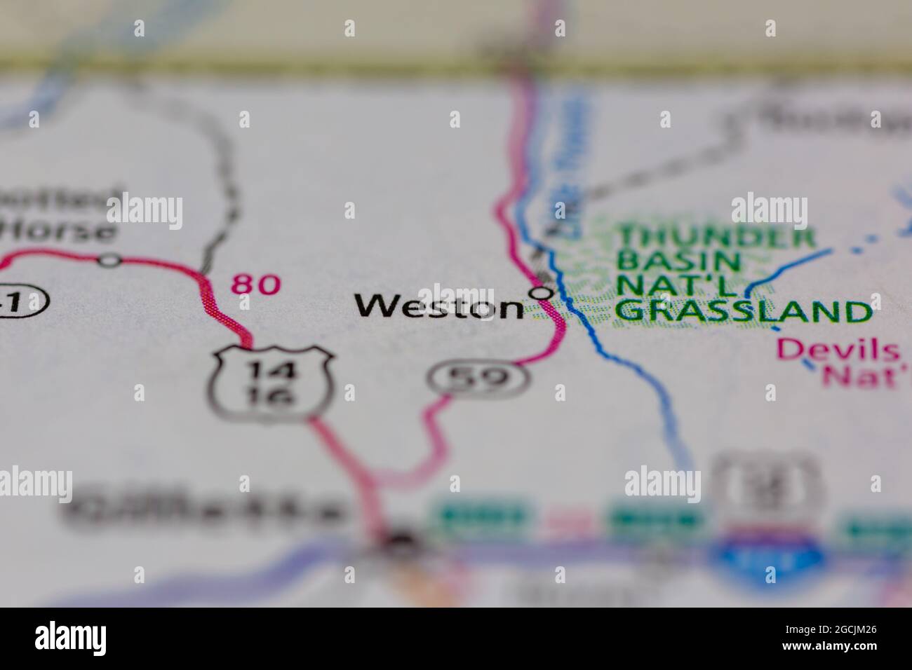 Weston wyoming map hi-res stock photography and images - Alamy