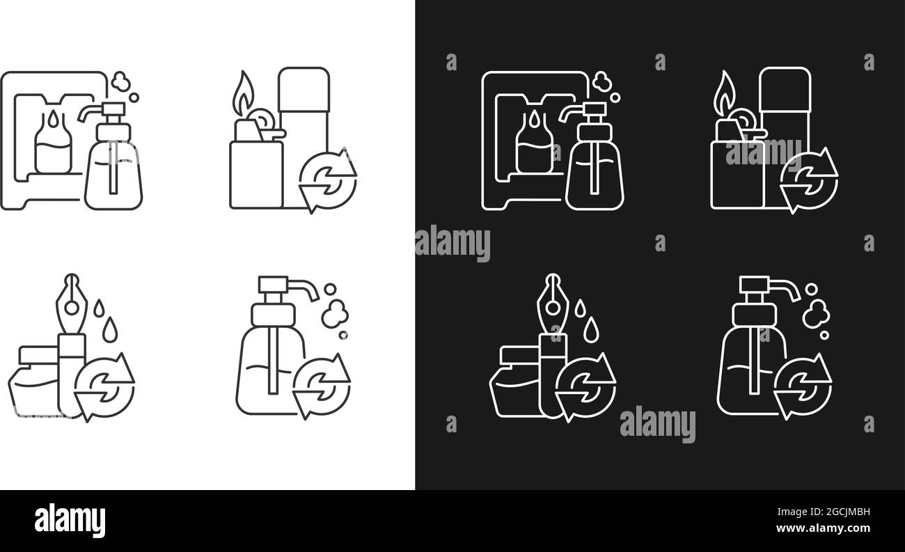 Products refill linear icons set for dark and light mode Stock Vector ...