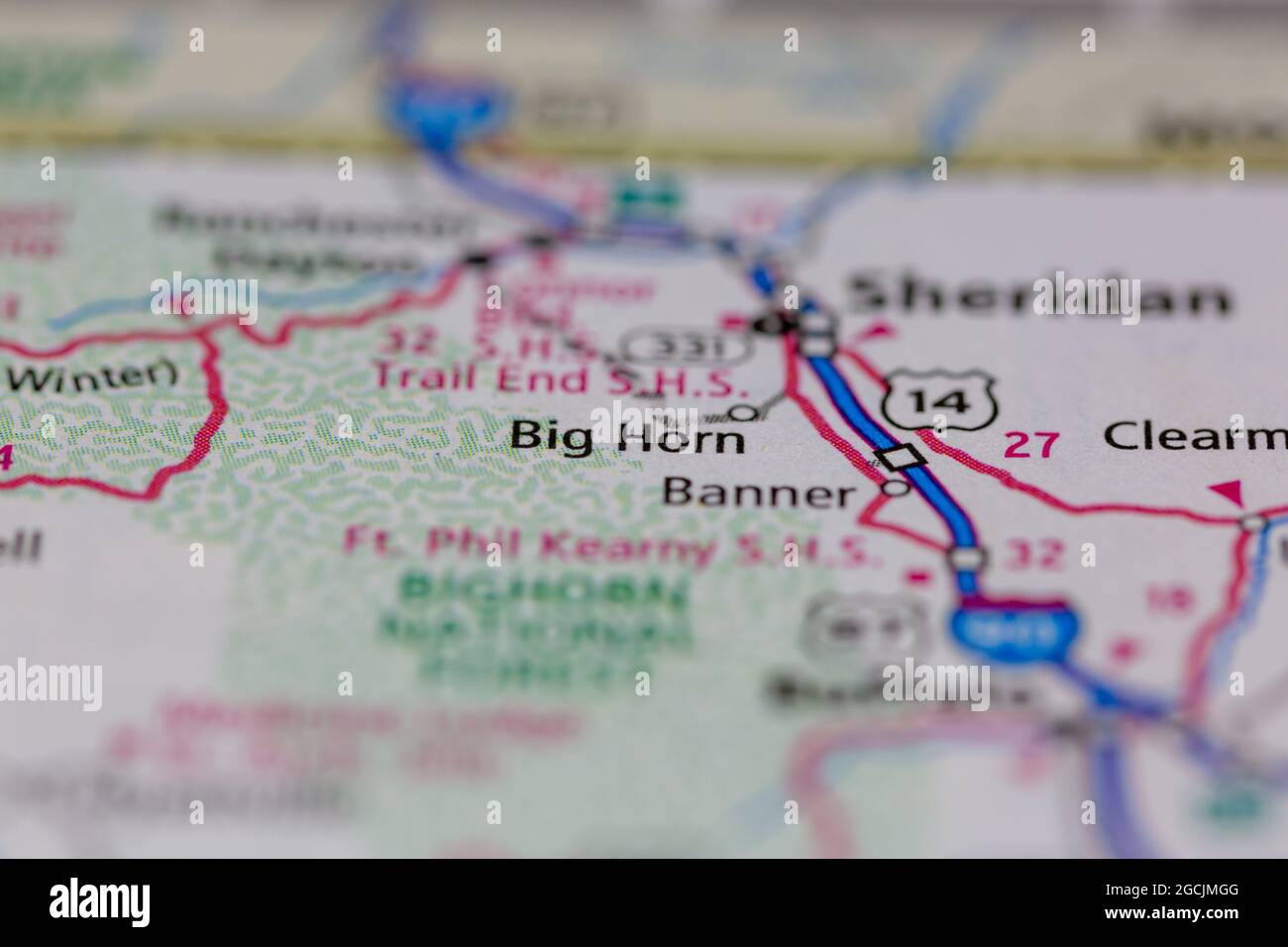 Big horn on a map hi-res stock photography and images - Alamy