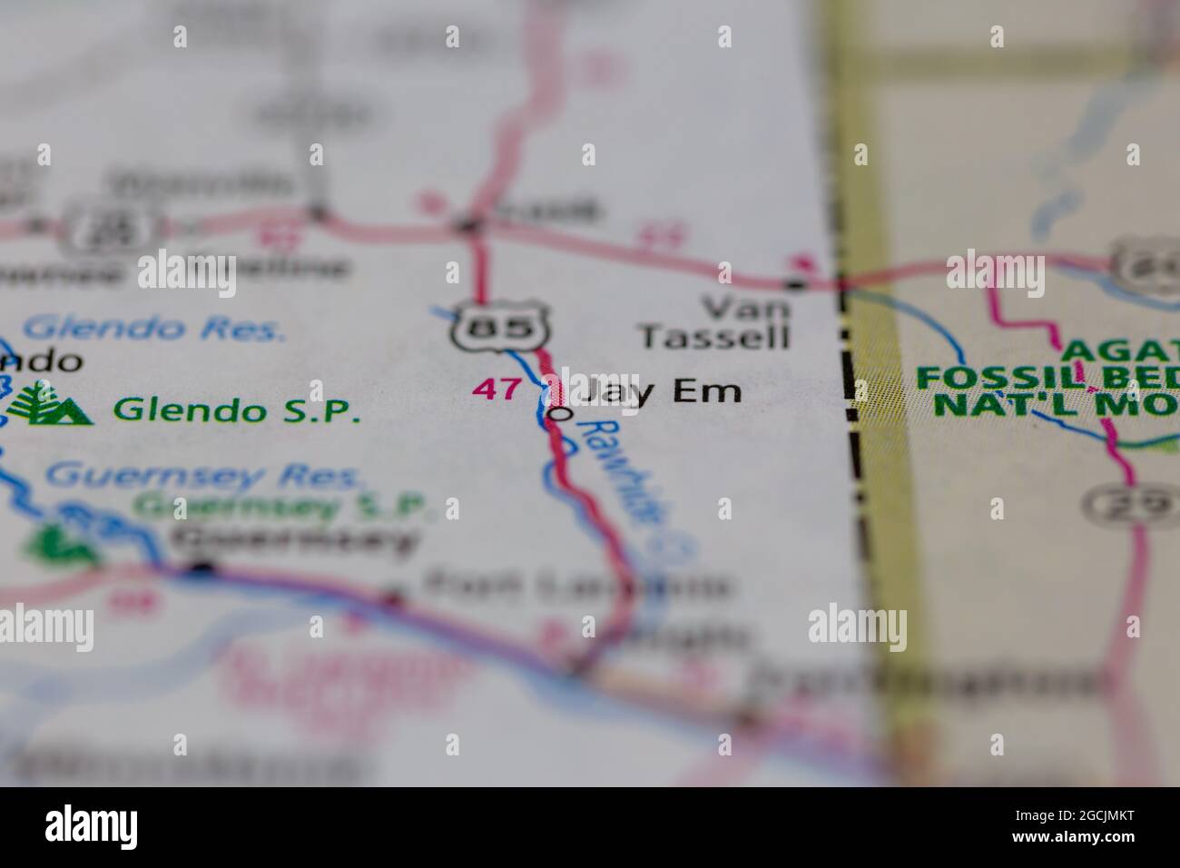 Jay em wyoming map hi-res stock photography and images - Alamy