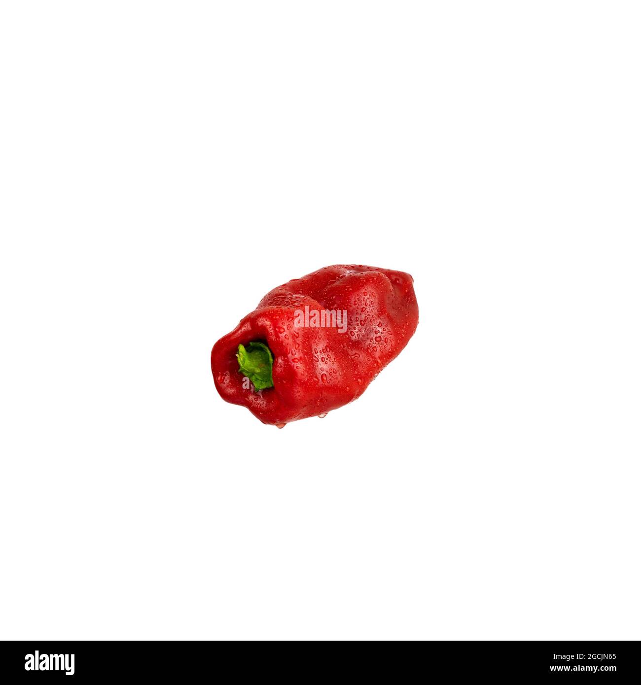 Sweet red bell pepper isolated on white background Stock Photo - Alamy