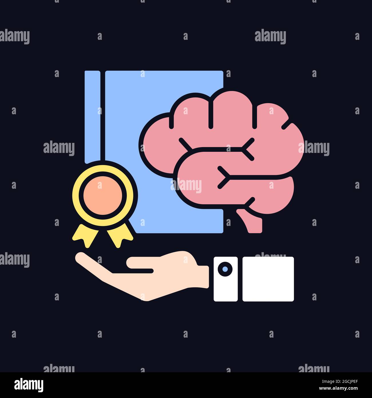 Corporate intellectual property RGB color icon for dark theme Stock ...