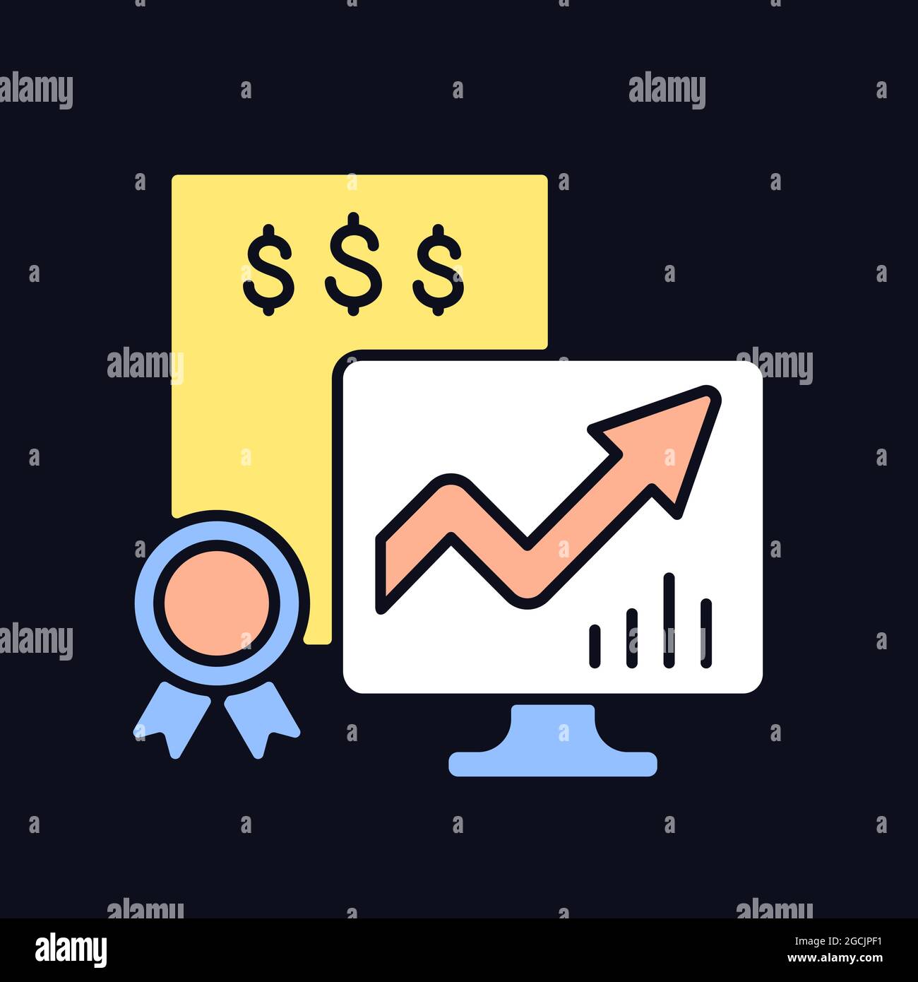Marketable securities RGB color icon for dark theme Stock Vector Image ... Marketable securities RGB color icon for dark theme Stock Vector Image ...