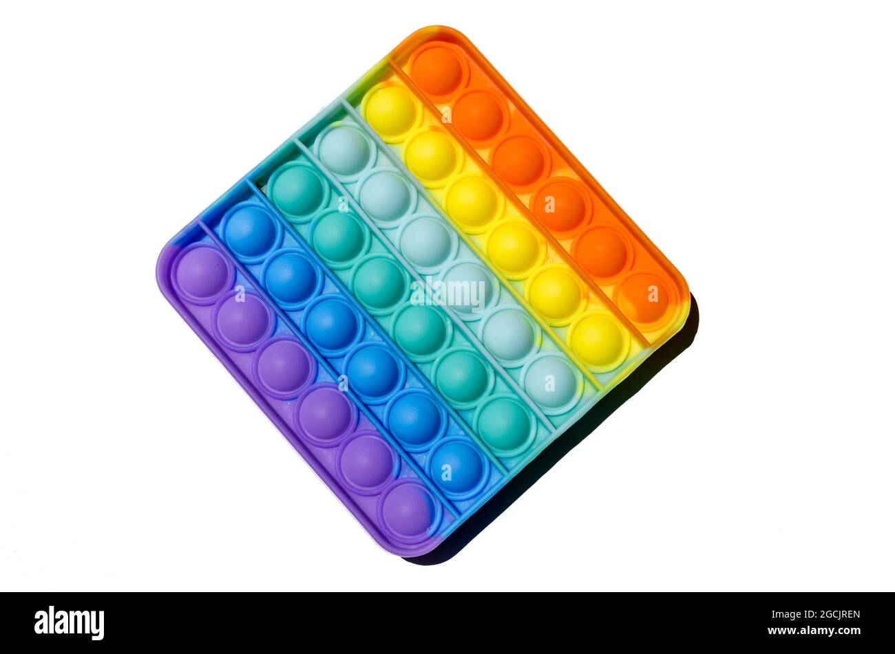 Colorful pop it fidget toy isolated on white background Stock Photo - Alamy