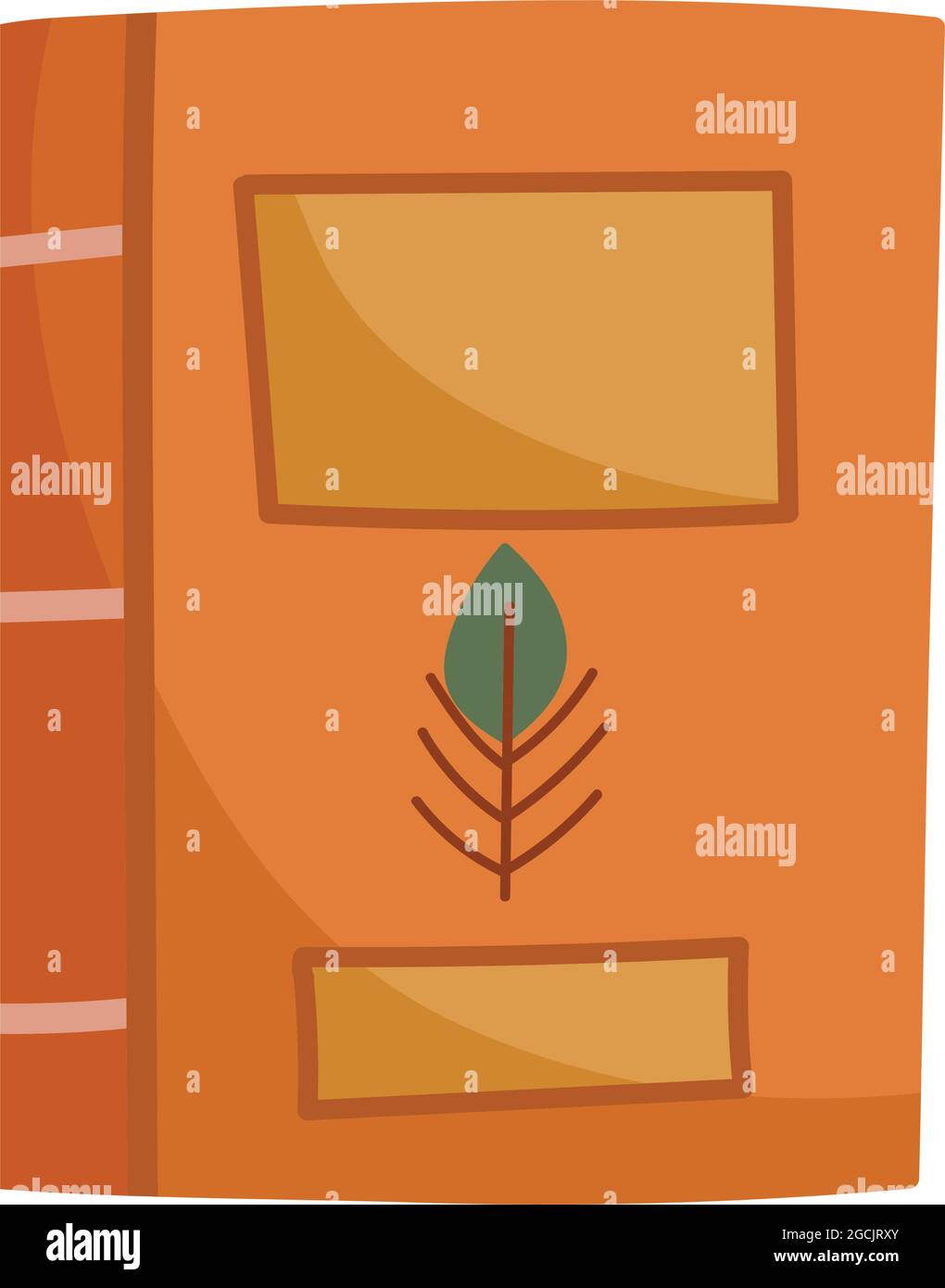 book with leaf in cover Stock Vector Image & Art - Alamy