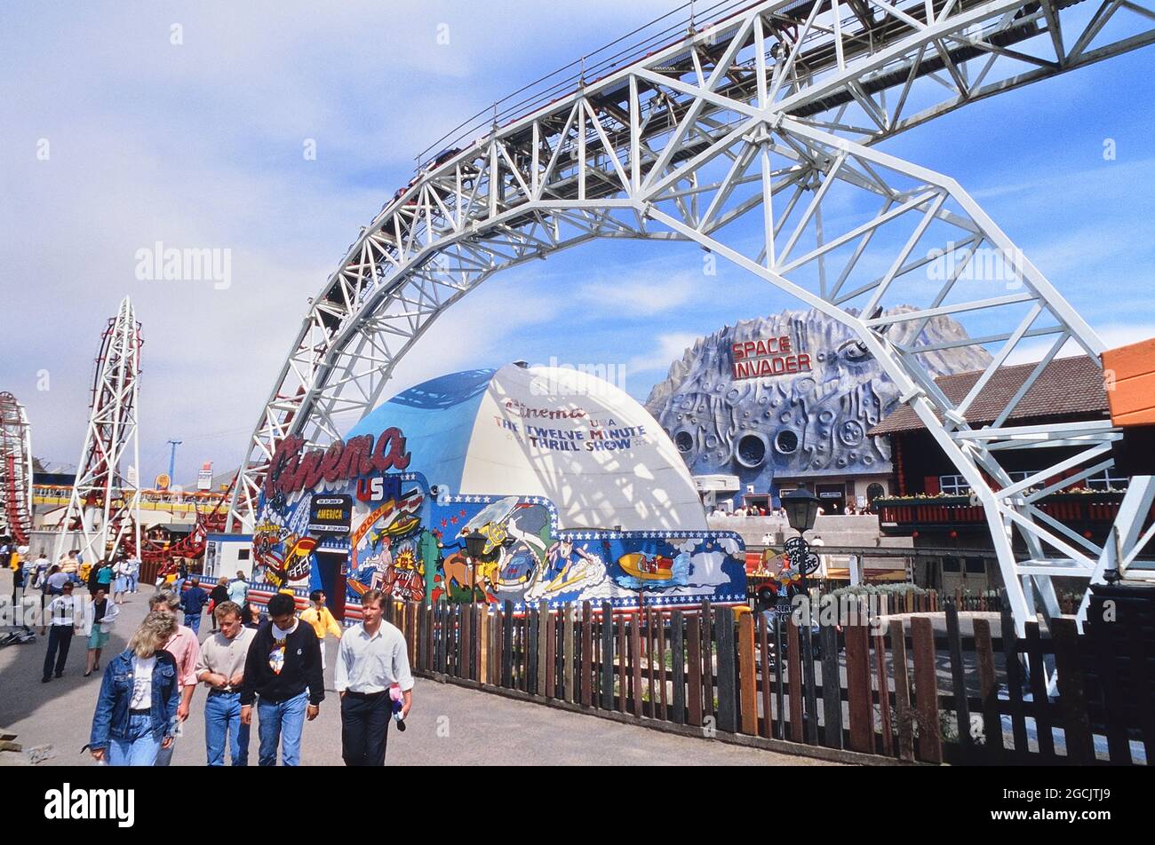 Revolution steel shutter roller coaster. Blackpool Pleasure Beach ...
