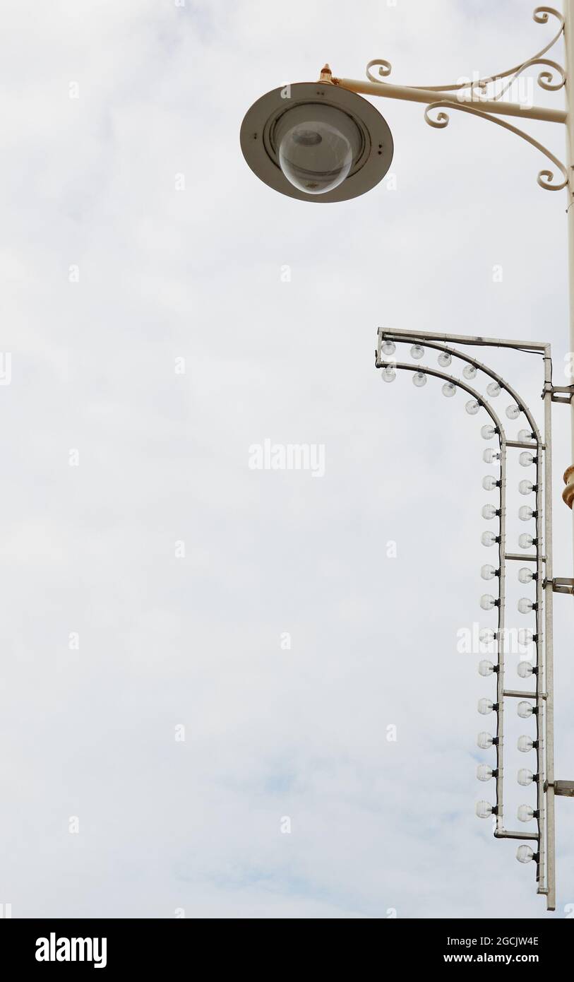 Top of lampost and lamps Stock Photo - Alamy