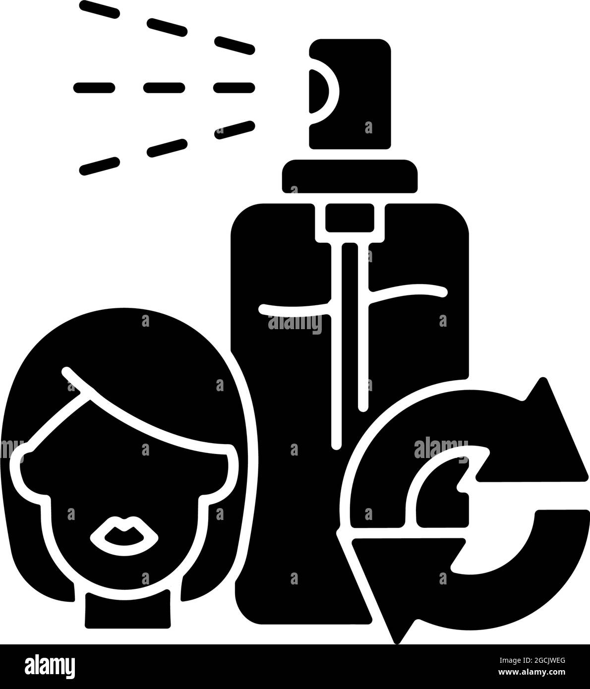 Hairspray refill black glyph icon Stock Vector Image & Art - Alamy
