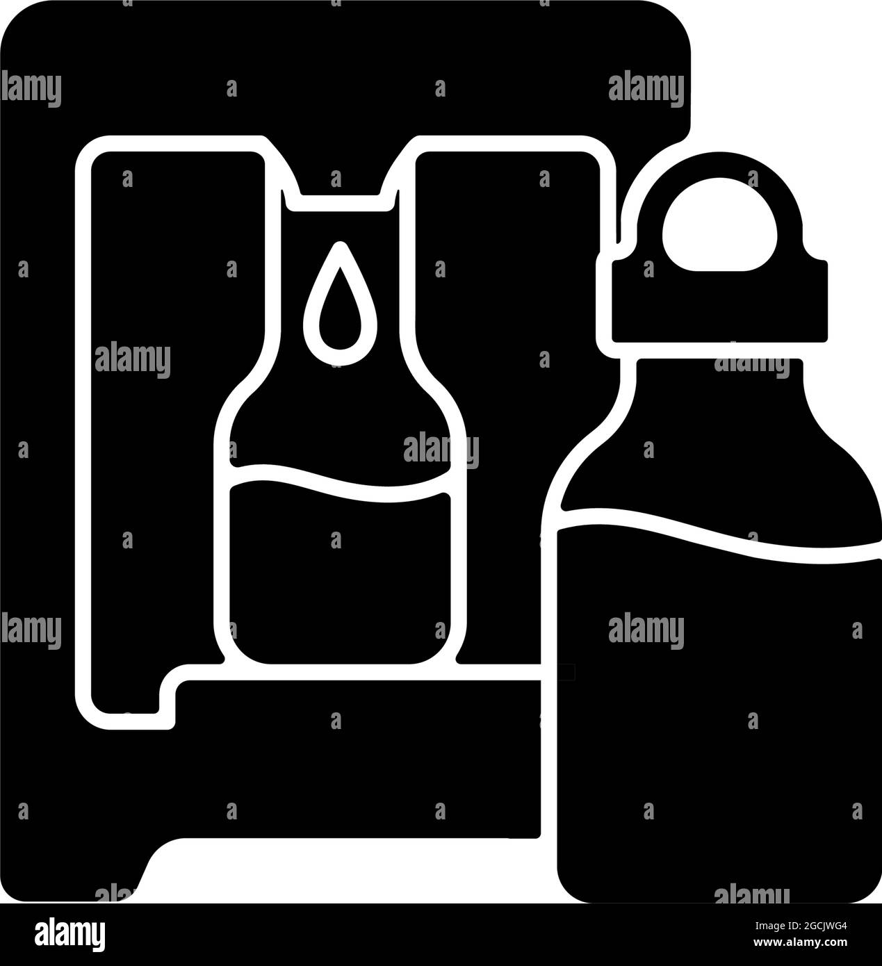 Self service water refill station black glyph icon Stock Vector Image ...