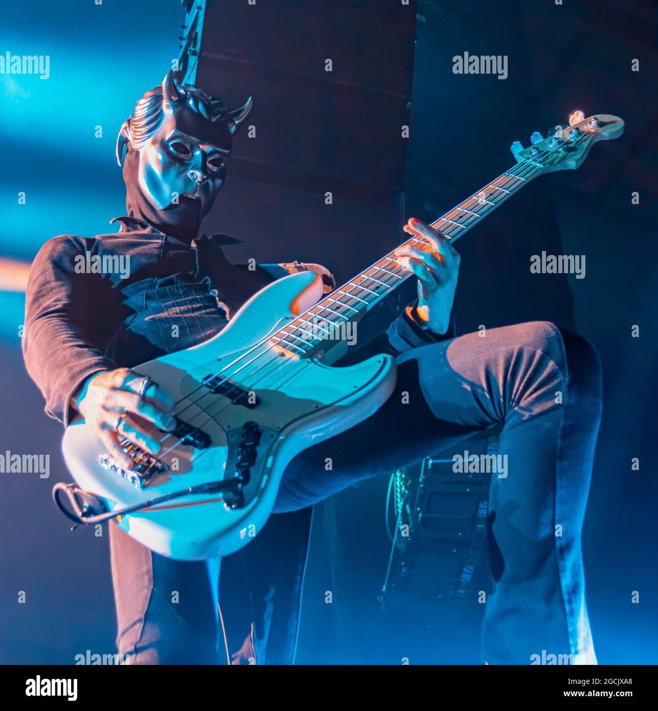LONDON, UNITED KINGDOM - Nov 22, 2019: A guitarist ''nameless ghoul ...