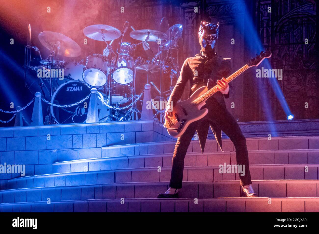LONDON, UNITED KINGDOM - Nov 22, 2019: A guitarist ''nameless ghoul ...