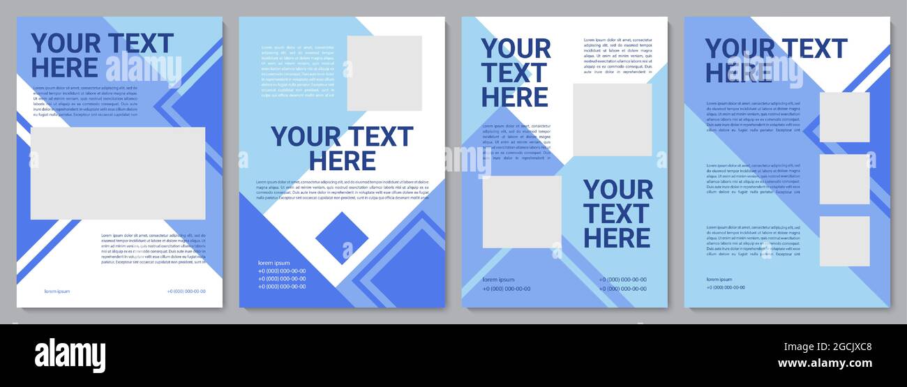 Blue advertising brochure template Stock Vector Image & Art - Alamy