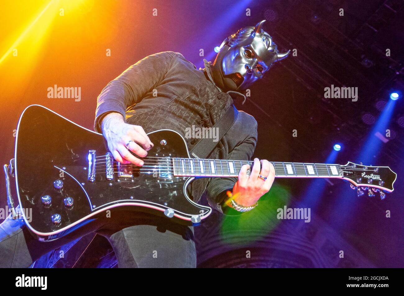 LONDON, UNITED KINGDOM - Nov 22, 2019: A guitarist ''nameless ghoul ...