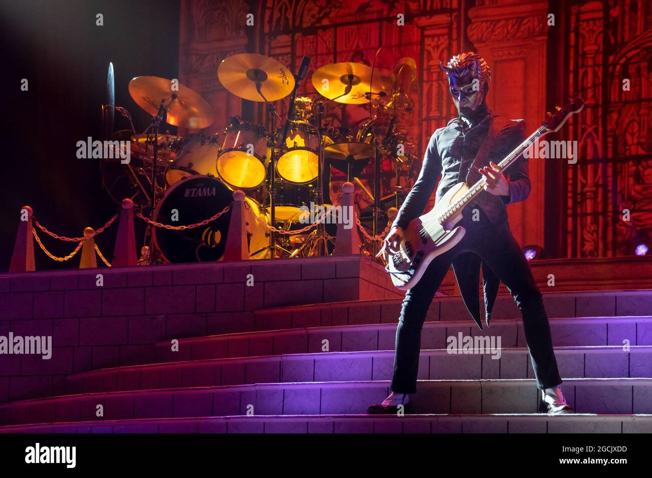 LONDON, UNITED KINGDOM - Nov 22, 2019: A guitarist ''nameless ghoul ...