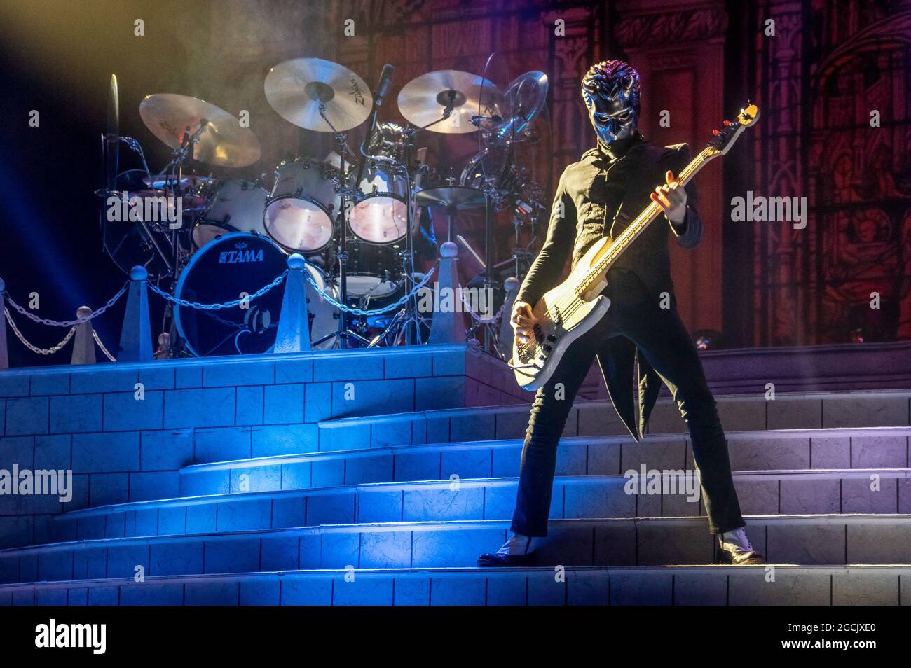 LONDON, UNITED KINGDOM - Nov 22, 2019: A guitarist ''nameless ghoul ...