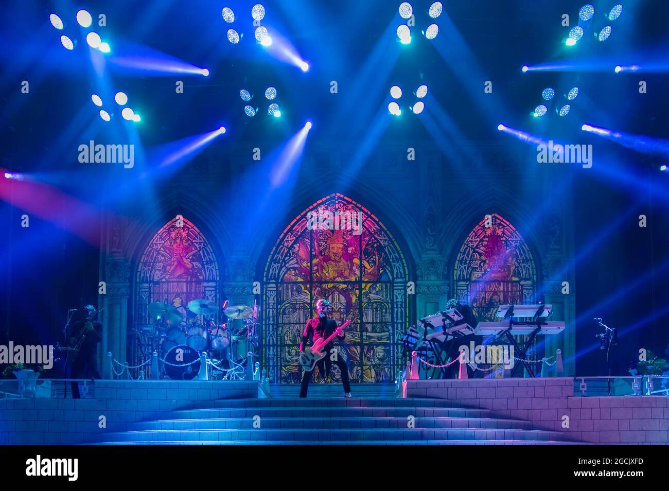 LONDON, UNITED KINGDOM - Nov 22, 2019: A guitarist ''nameless ghoul ...