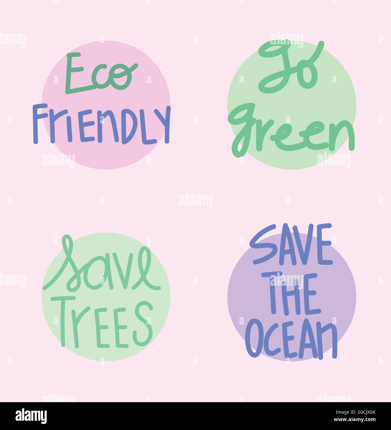eco friendly lettering Stock Vector Image & Art - Alamy