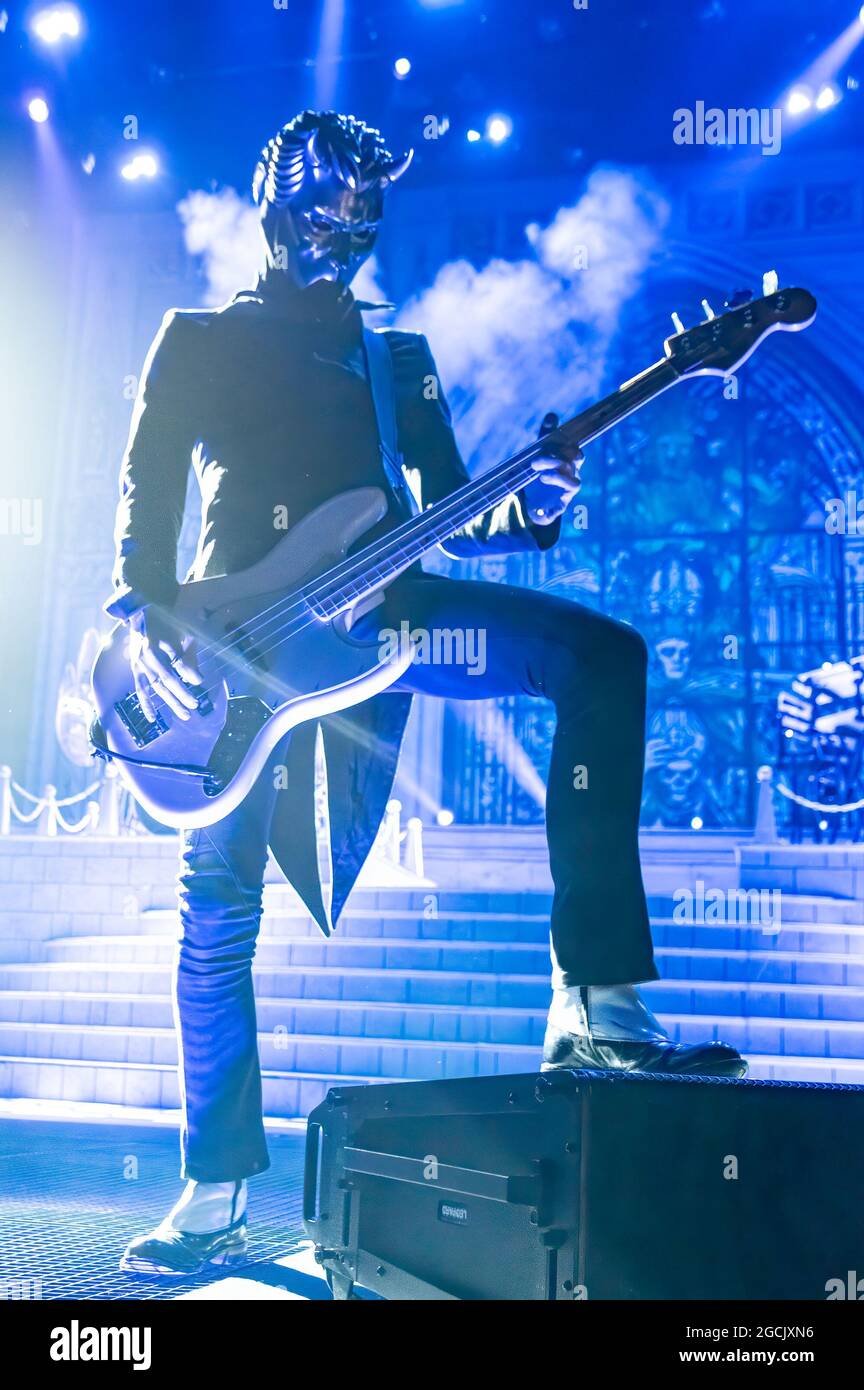 LONDON, UNITED KINGDOM - Nov 22, 2019: A guitarist ''nameless ghoul ...